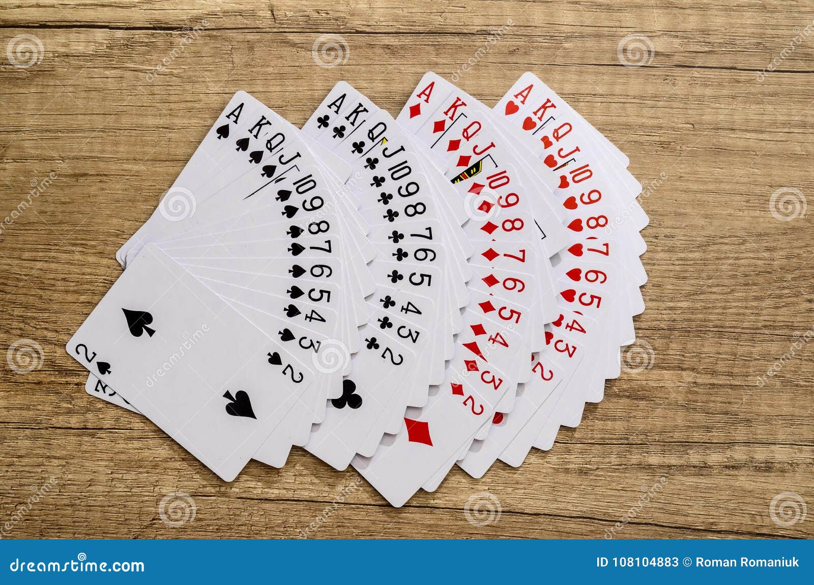 Playing cards on desk stock image. Image of number, gambling - 108104883