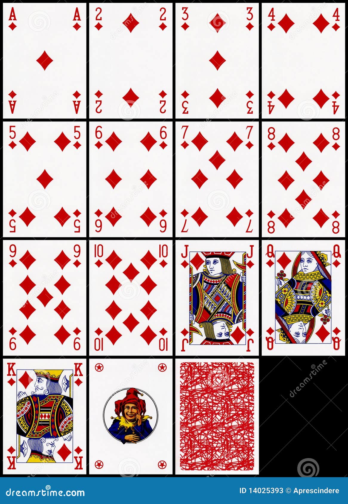 Playing Cards - the Diamonds Suit Stock Image - Image of graphic ...