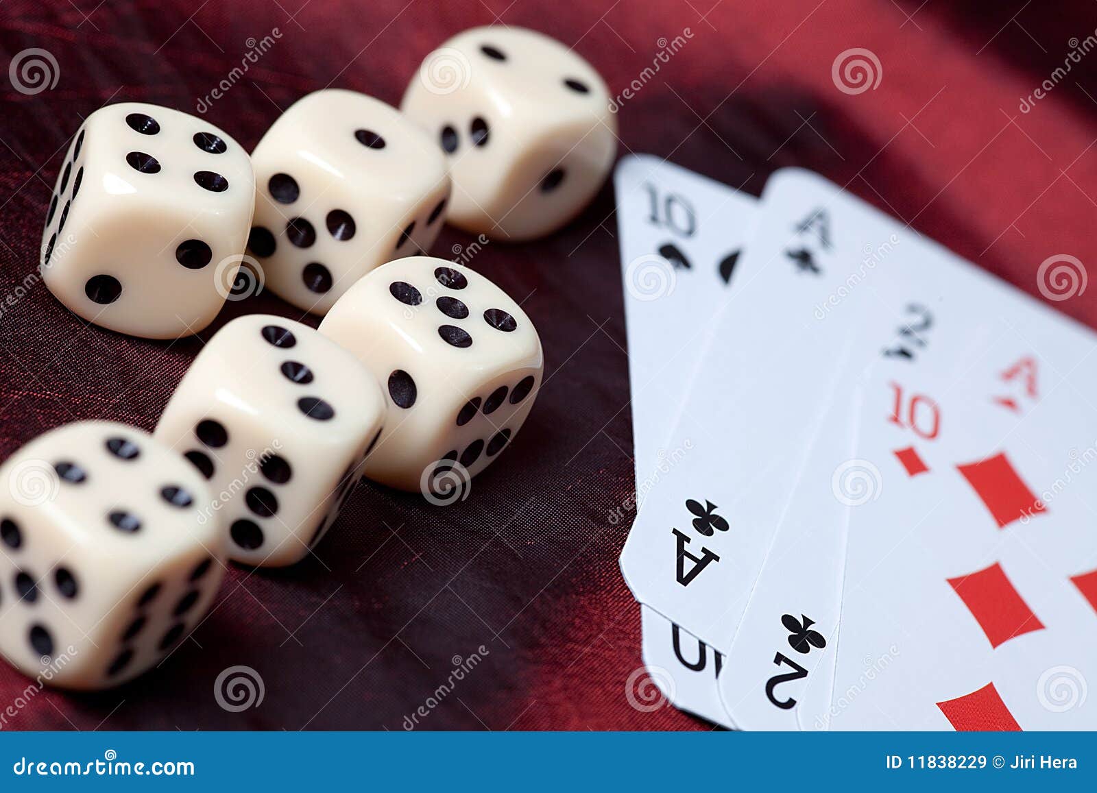 Playing cards and dice stock image. Image of gambling - 11838229