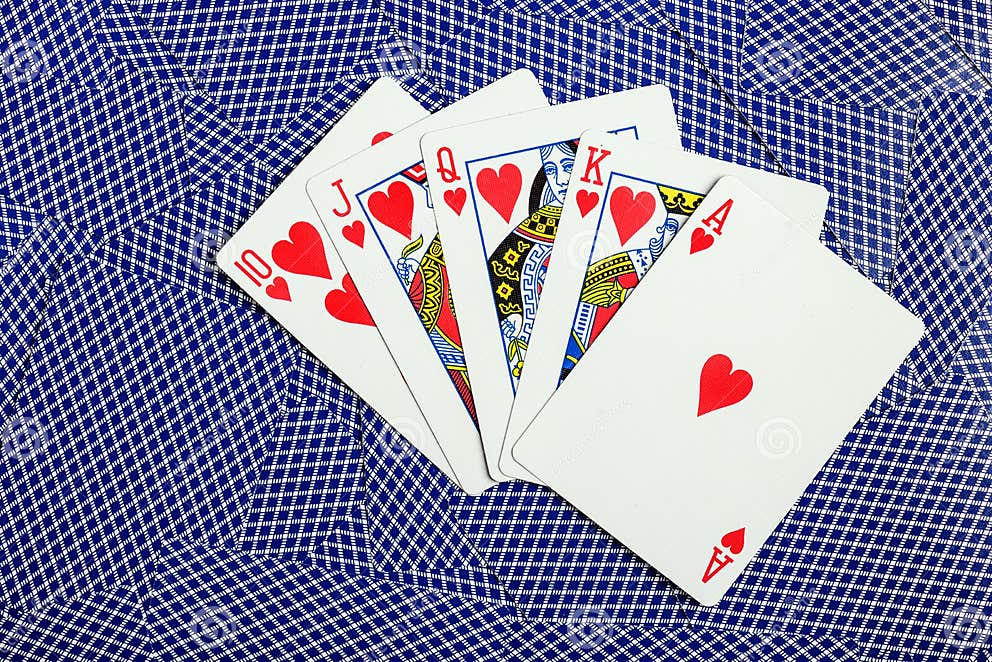 Playing cards flush stock image. Image of collection - 100125027