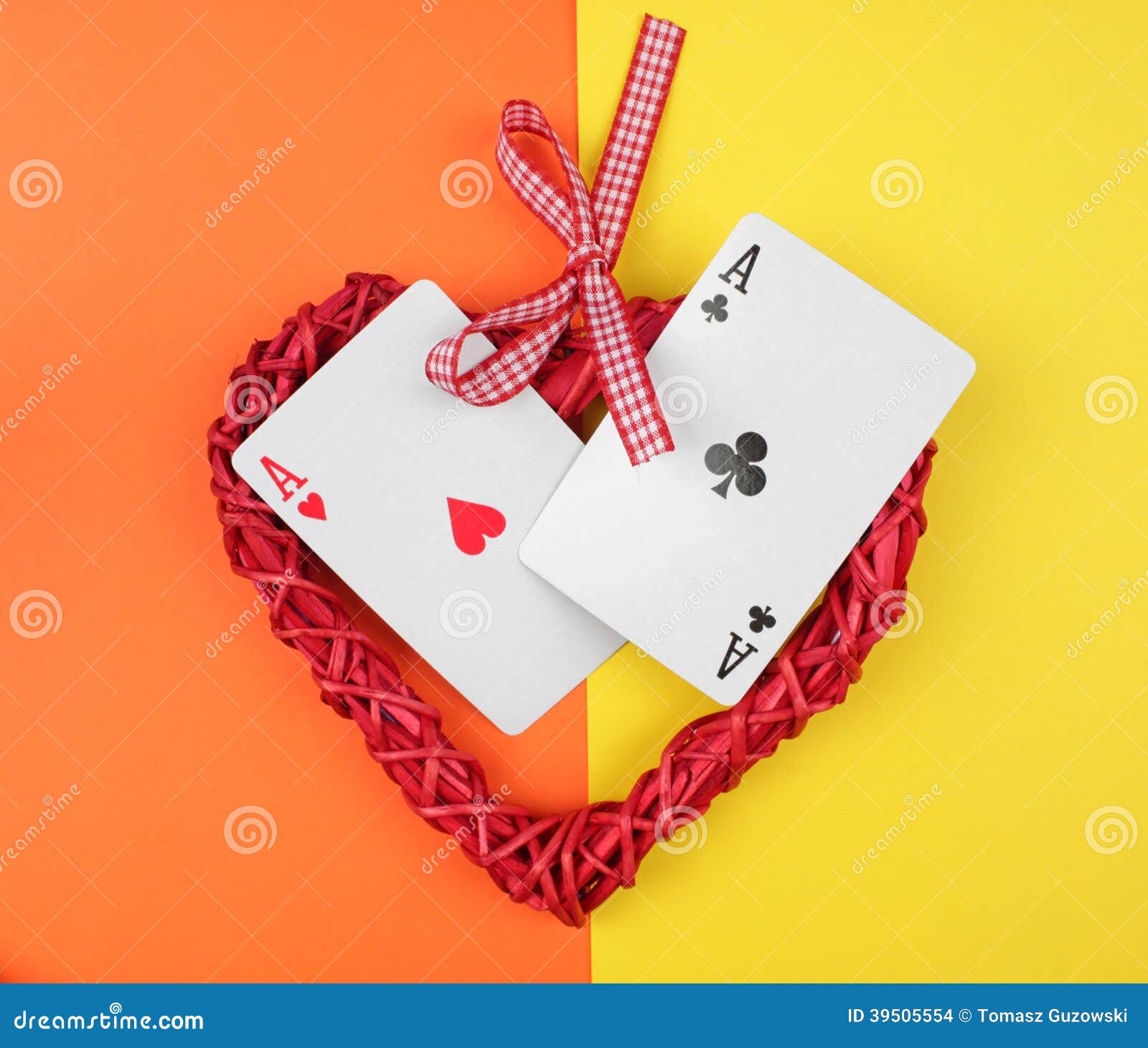 Playing cards and heart. stock photo. Image of game, romance - 39505554