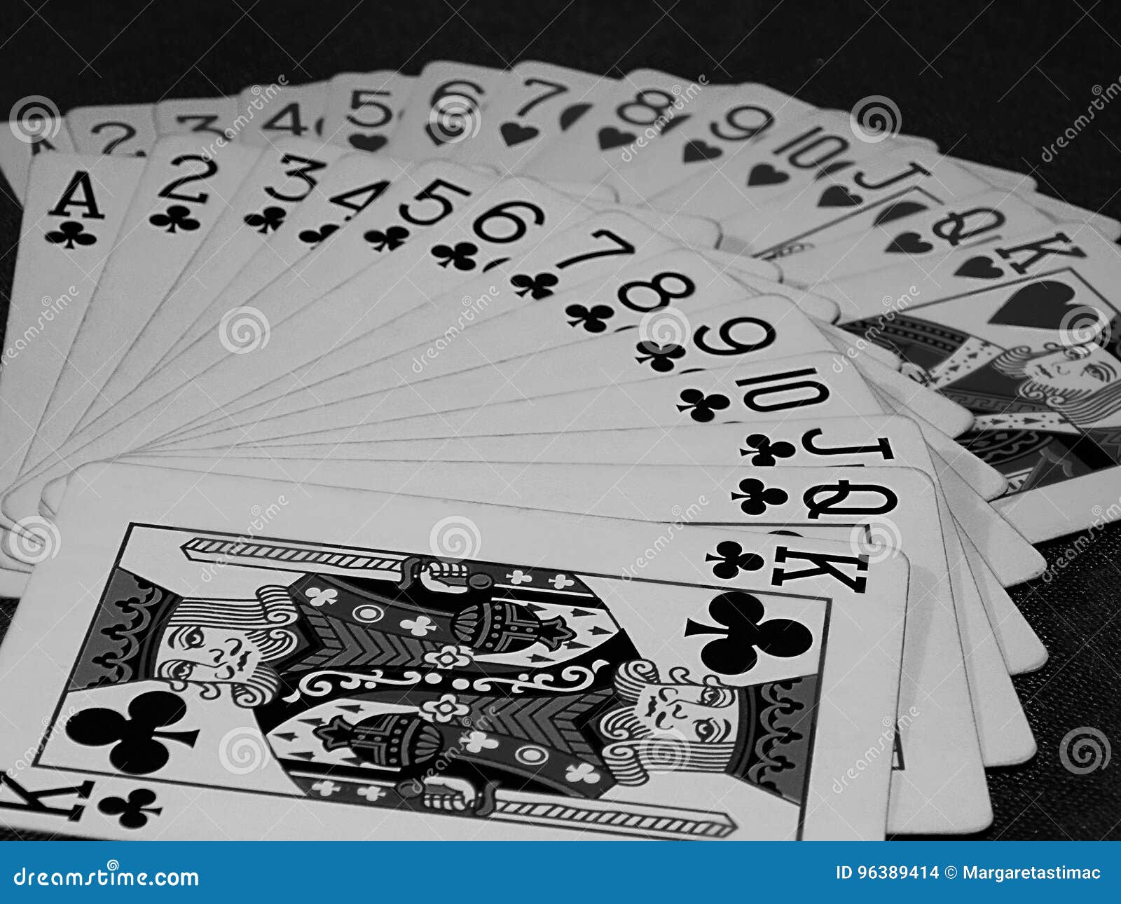 A Playing Cards Hearts and Clovers Set Stock Photo - Image of game ...