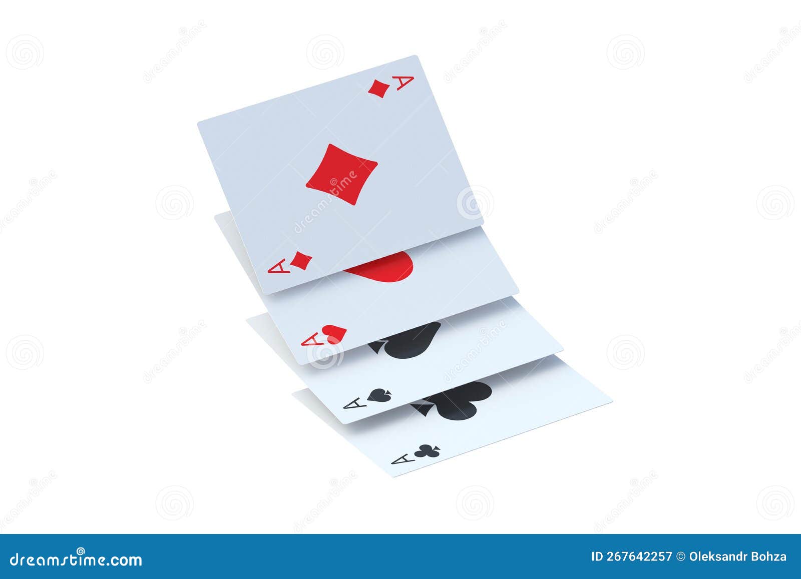 Playing Cards Isolated on White Background Stock Illustration ...
