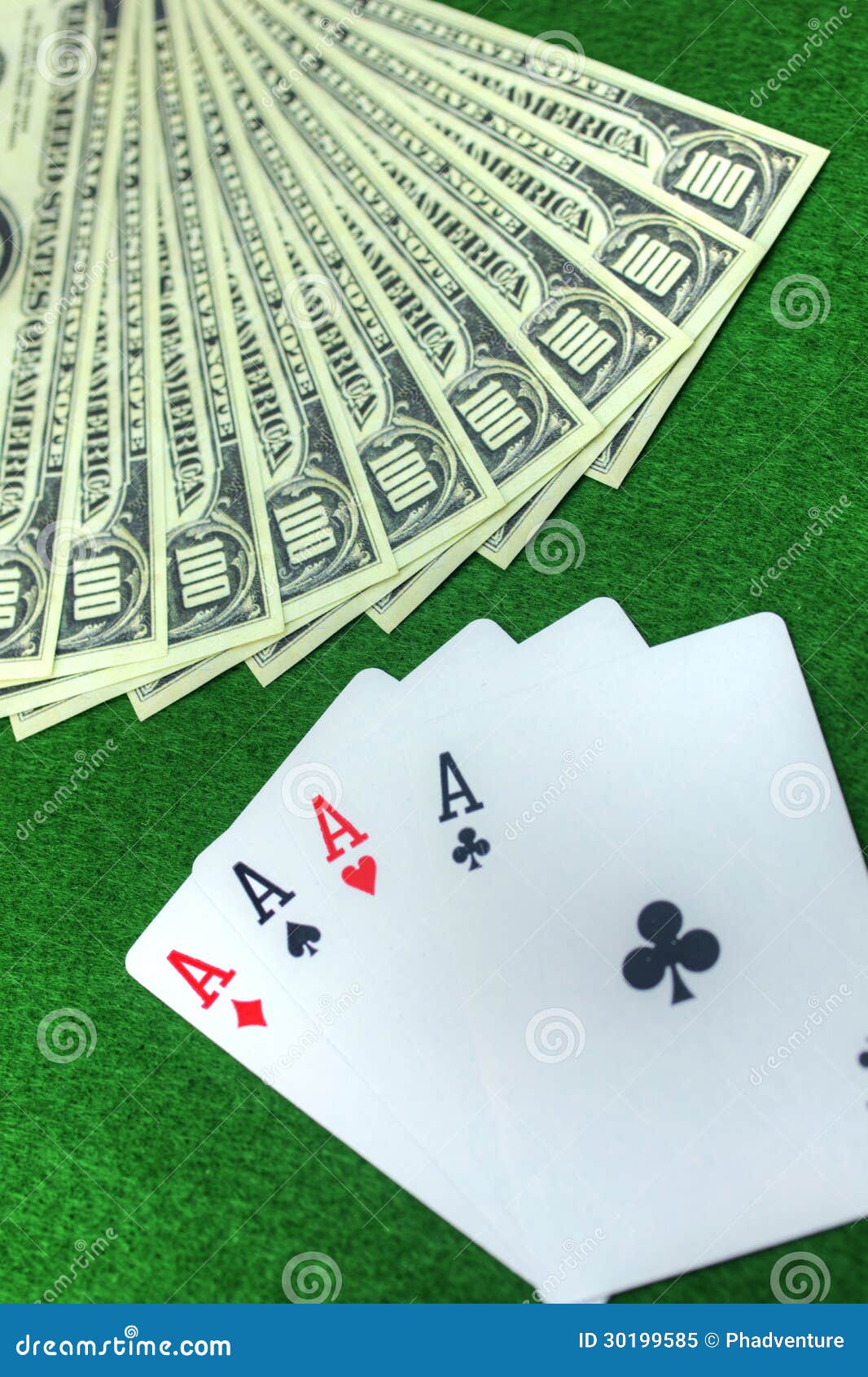 Playing cards and money stock image. Image of paid, cards - 30199585