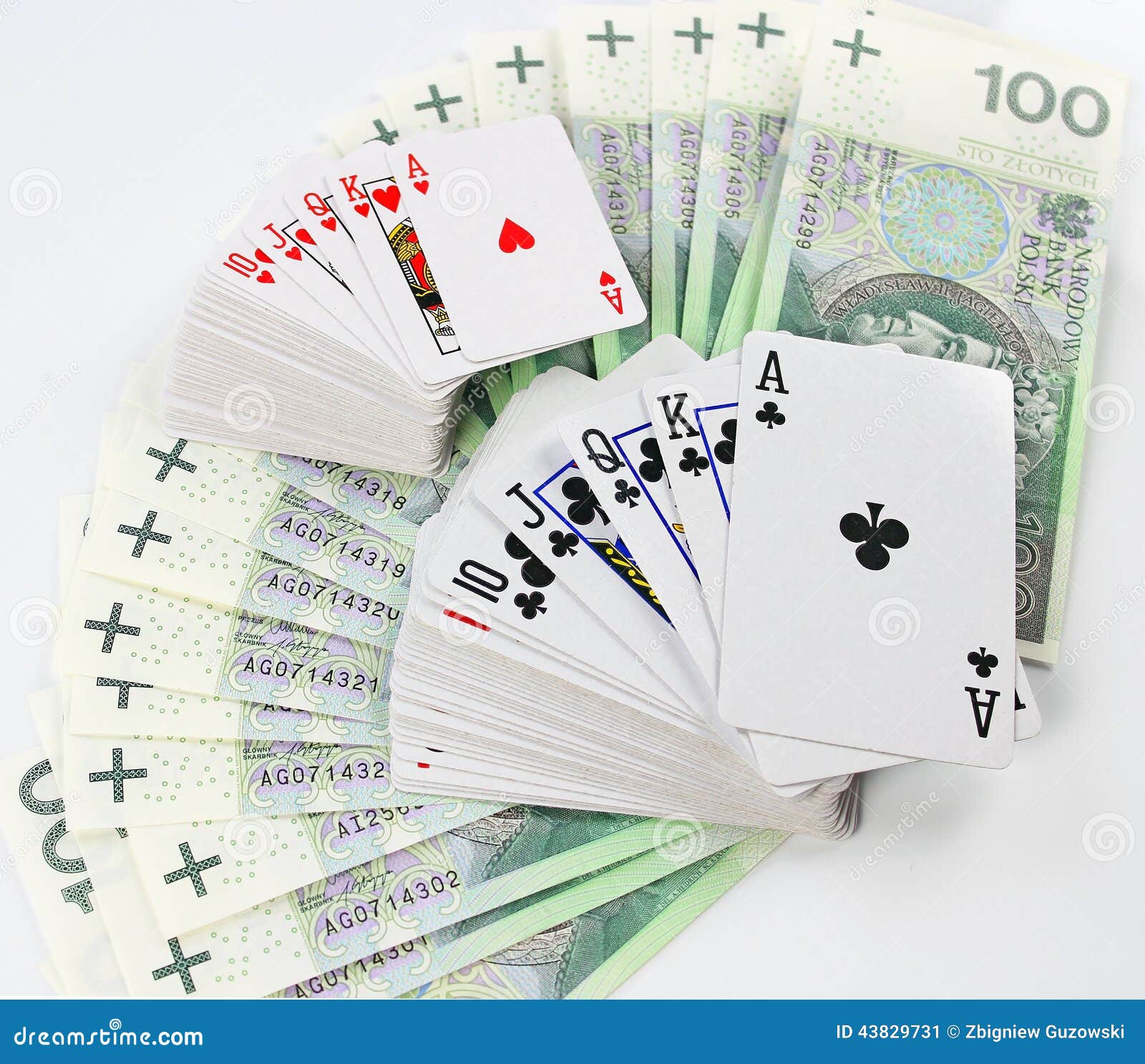 Playing cards and money stock image. Image of playing - 43829731