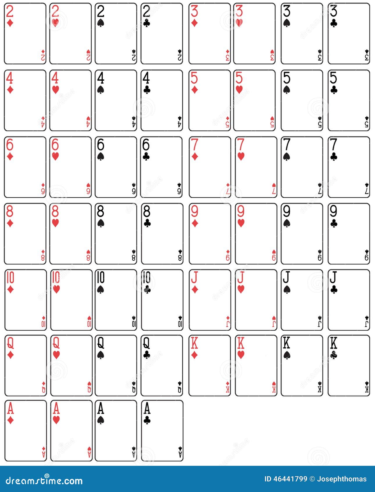 Playing Cards Package, Seperated by Space, Easy To Modify Stock ...