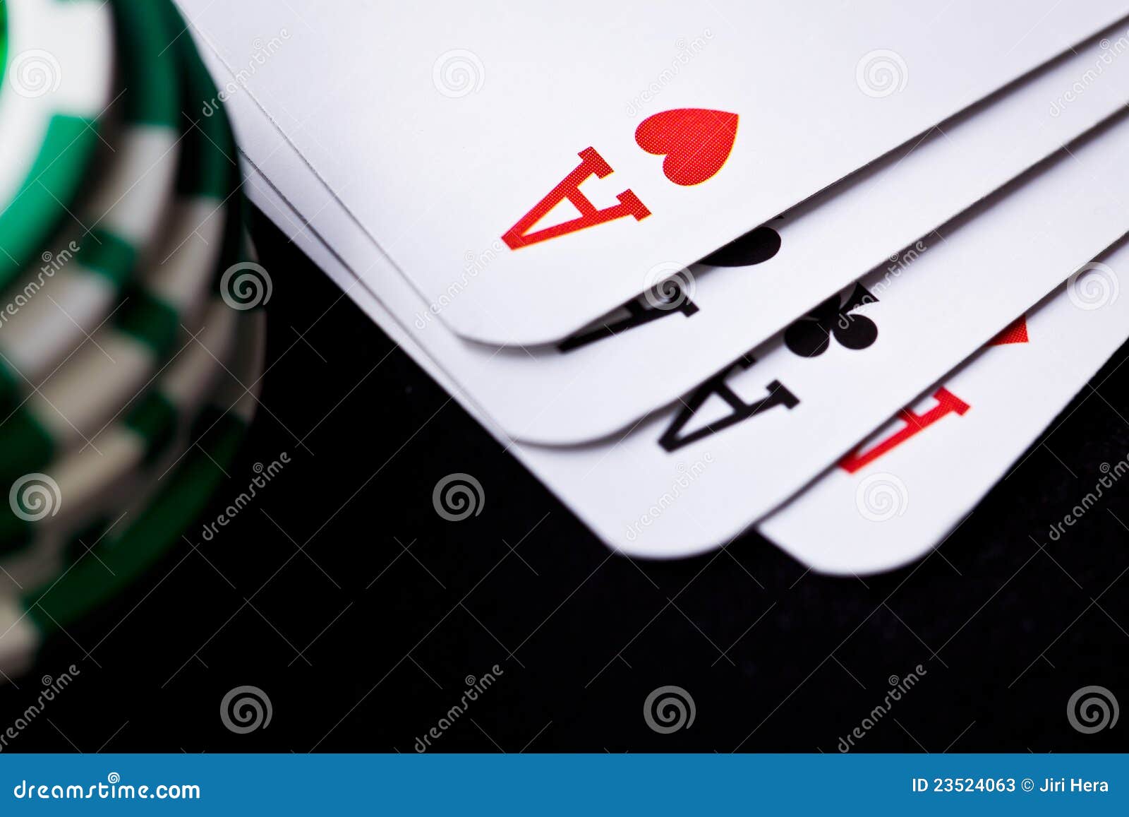 Playing Cards and Poker Chips Stock Image - Image of leisure, felt ...