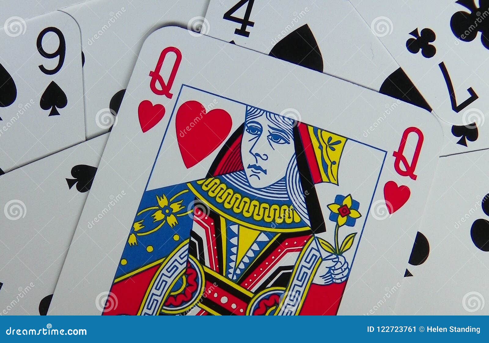 Queen Of Hearts Cards Face