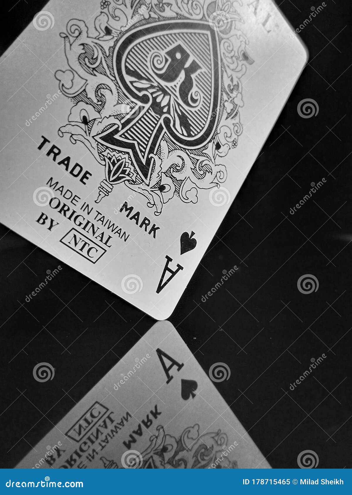 Playing cards reflection stock image. Image of shoots - 178715465