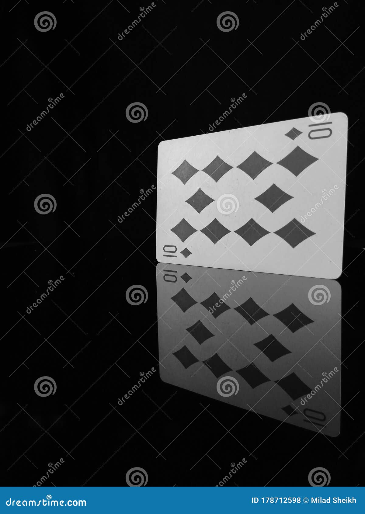 Playing cards reflection stock photo. Image of prairie - 178712598