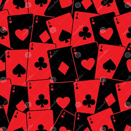 Playing Cards Seamless Background Pattern Stock Vector - Illustration ...