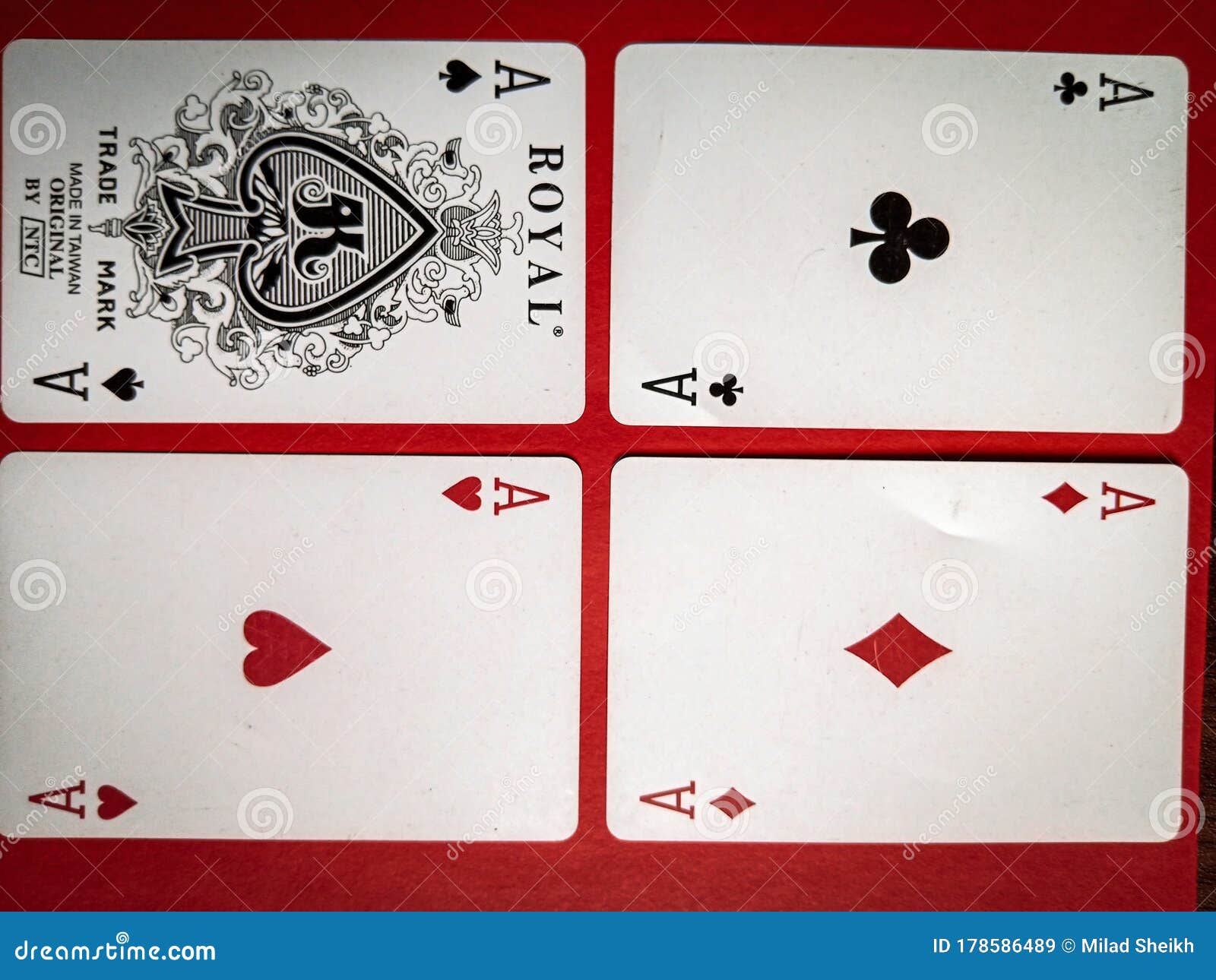 Playing Cards Set Red Table Editorial Stock Image - Image of chellang ...