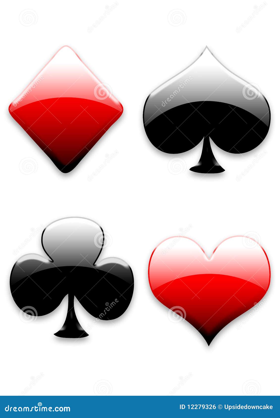 Playing cards signs stock illustration. Illustration of chance - 12279326