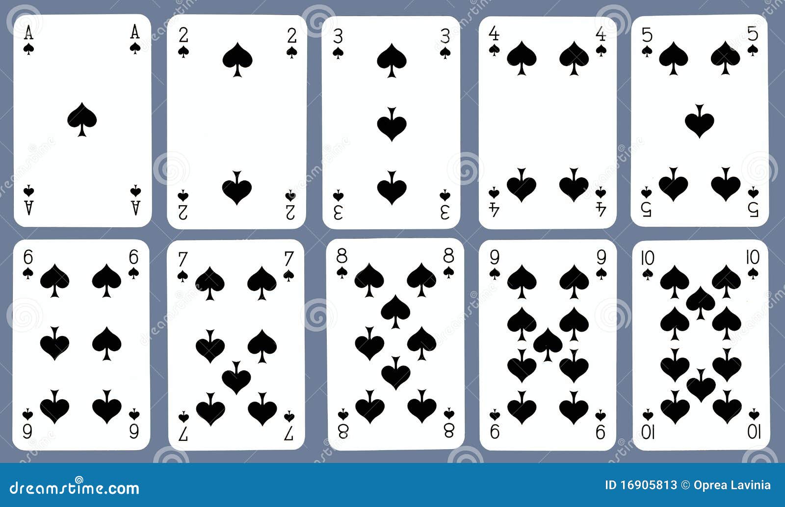 Playing cards - Spades stock illustration. Illustration of cards - 16905813