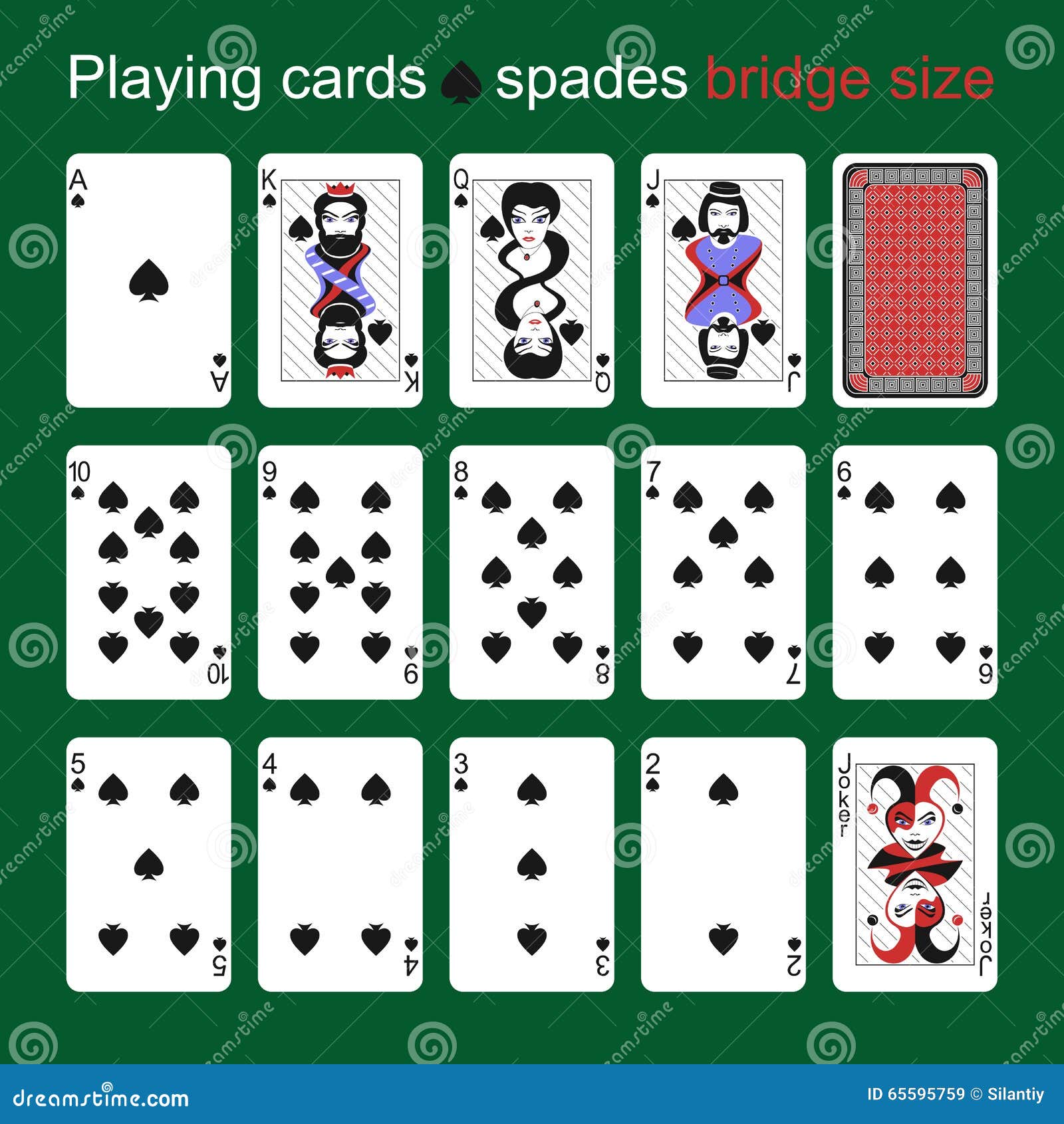 Playing cards. Spades stock vector. Illustration of gamble - 65595759