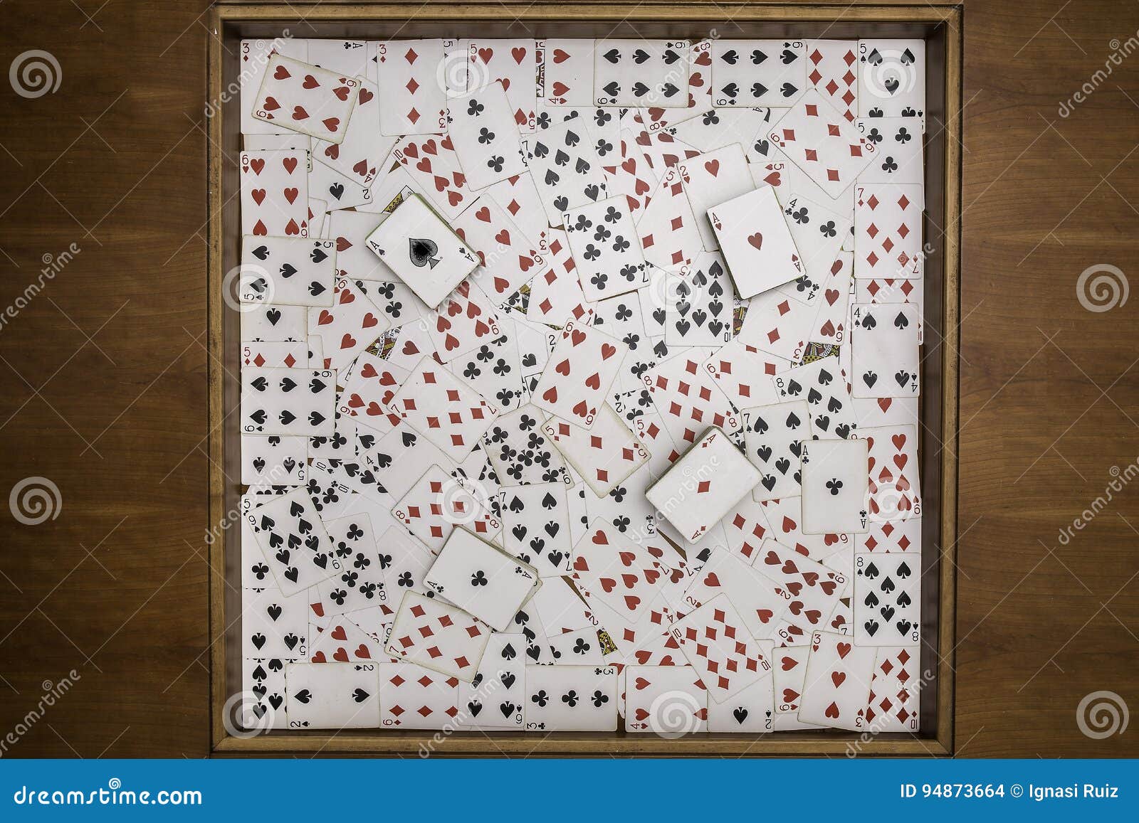 Playing Cards on Square Table Stock Photo - Image of deck, king: 94873664