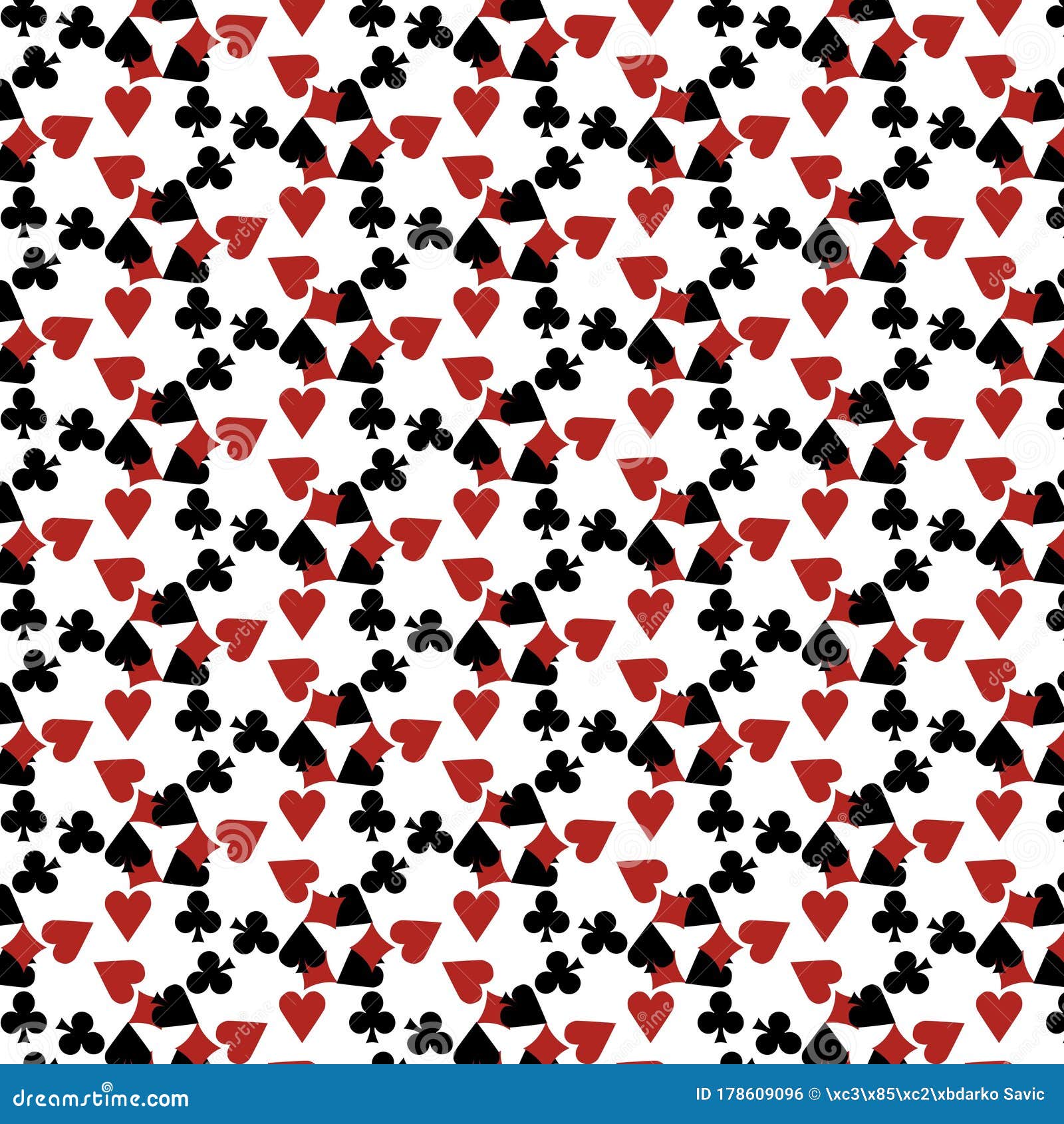 Playing Cards Suits Pattern Vector Stock Vector - Illustration of ...