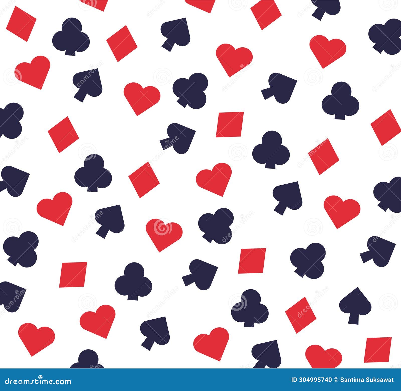 Playing Cards Symbols Background Vector Illustration Stock Vector ...