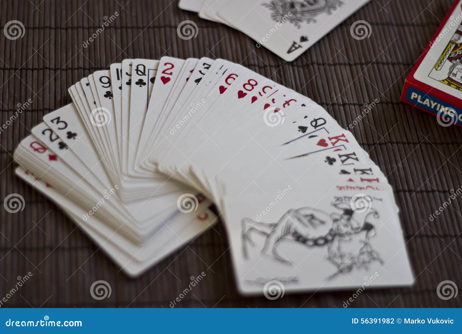 Playing Cards on the Table stock photo. Image of game - 56391982