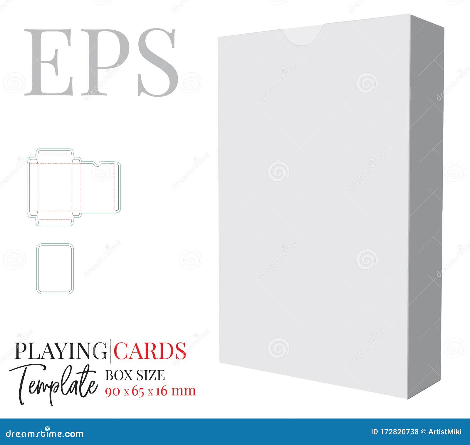 Playing Cards Box Template and Playing Cards Box Template Vector with ...