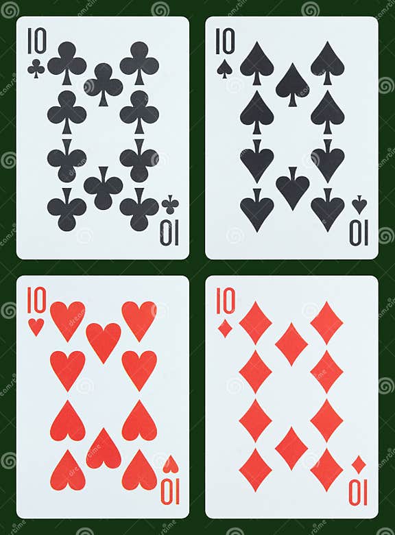 Playing cards - Ten stock illustration. Illustration of closeup - 28373959