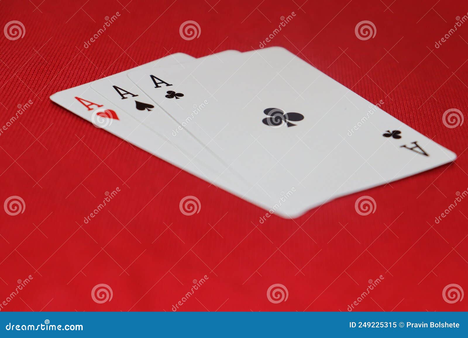 Playing cards (three aces) stock image. Image of deck - 249225315