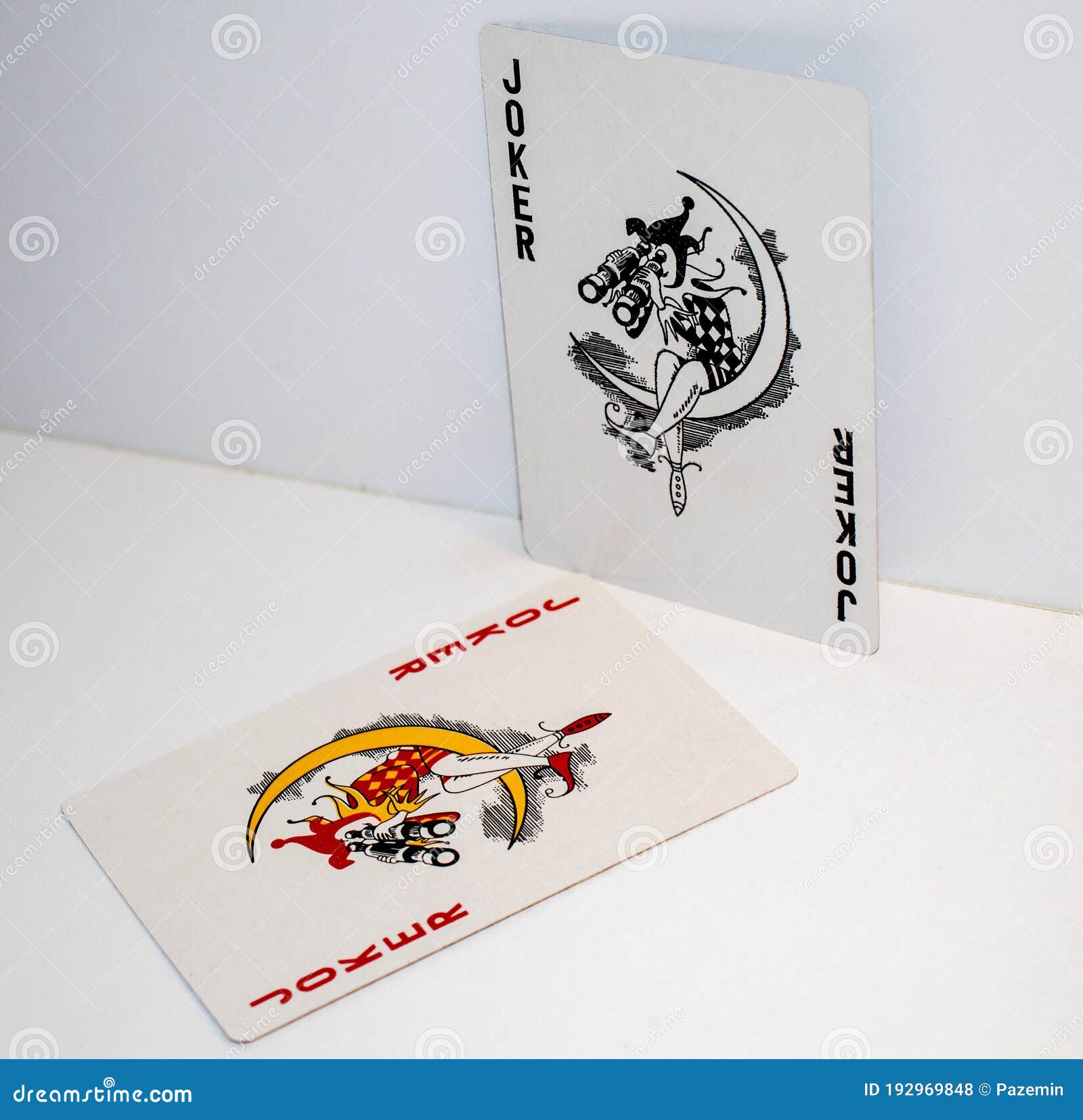 Playing Cards. Two Jokers. Indoors Stock Photo - Image of king, spades ...