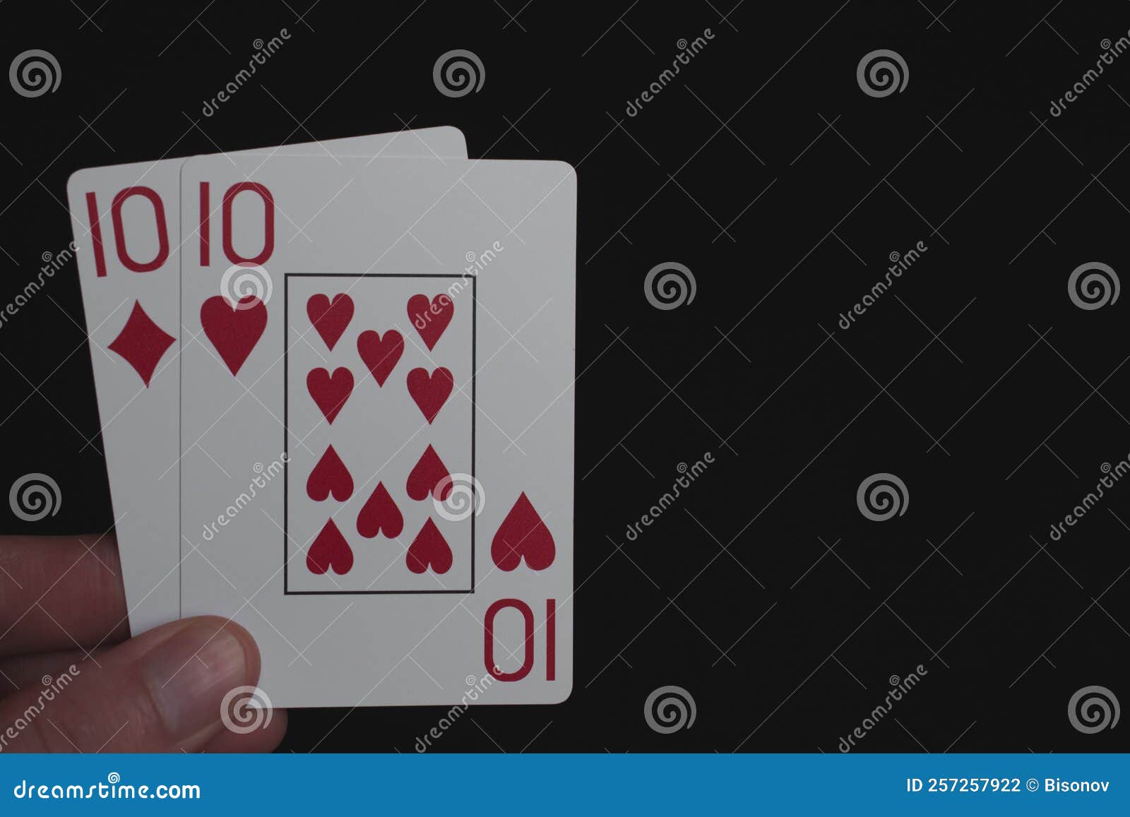 Playing cards two tens stock photo. Image of game, club - 257257922