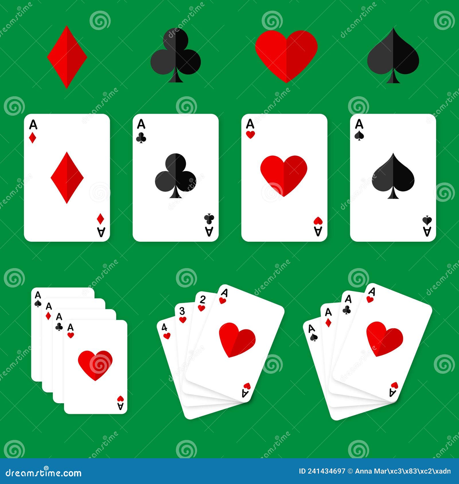Playing Cards. Vector Flat Game Design for App Stock Vector ...