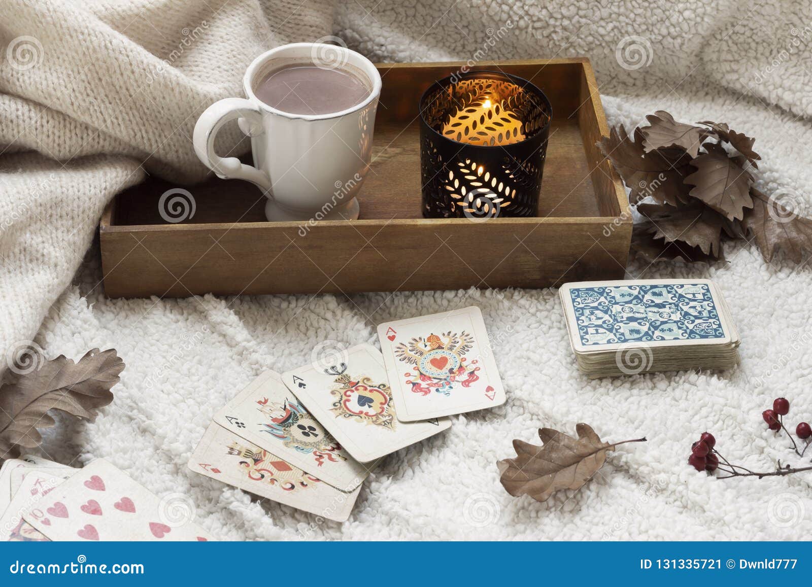 Playing Cards Vintage Composition Stock Image - Image of game ...