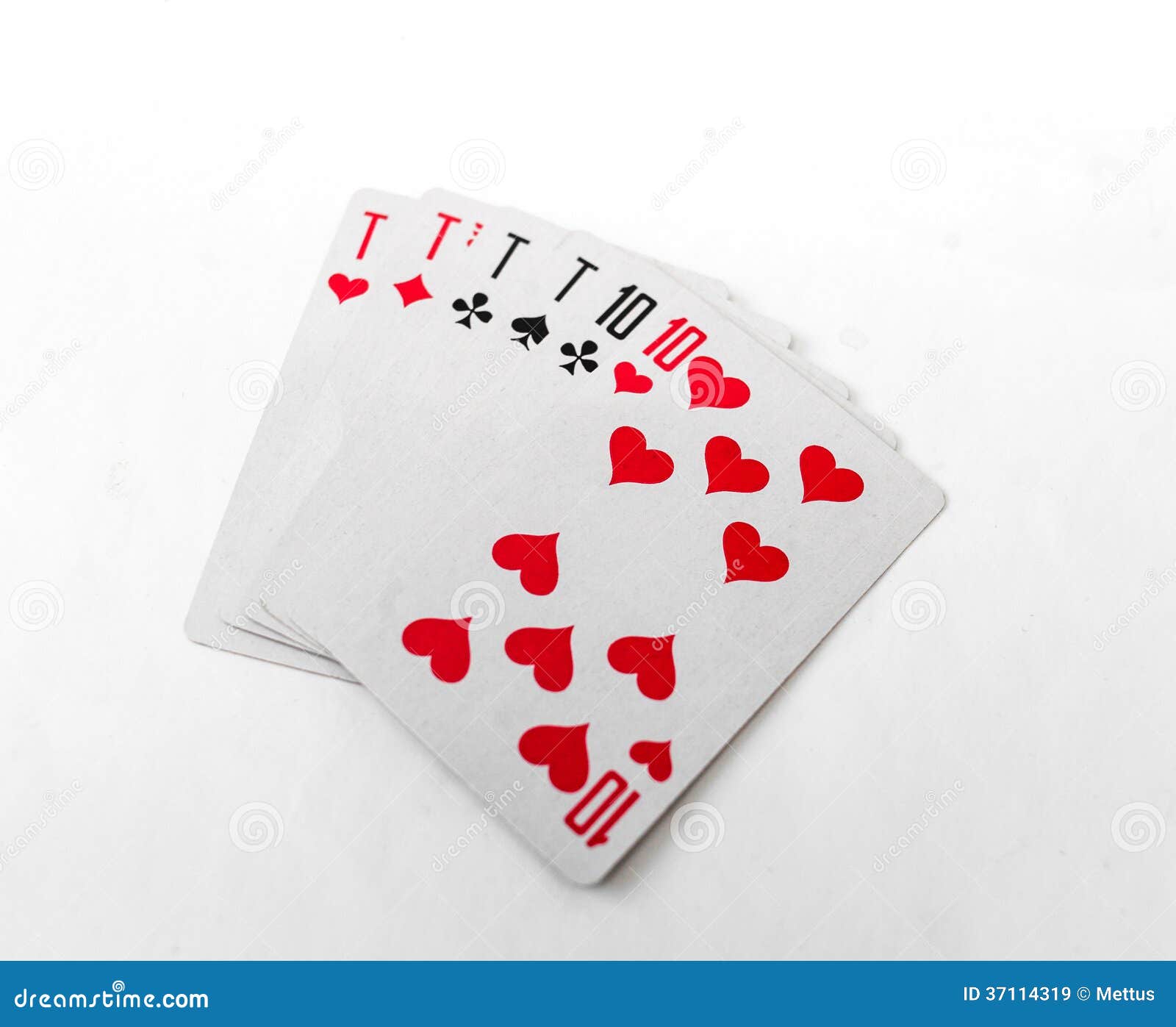 Playing cards 10 on white stock image. Image of number - 37114319