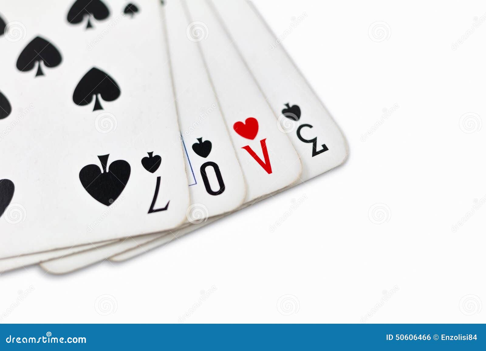 Playing Cards with Written Love Stock Photo - Image of playing, shaped ...