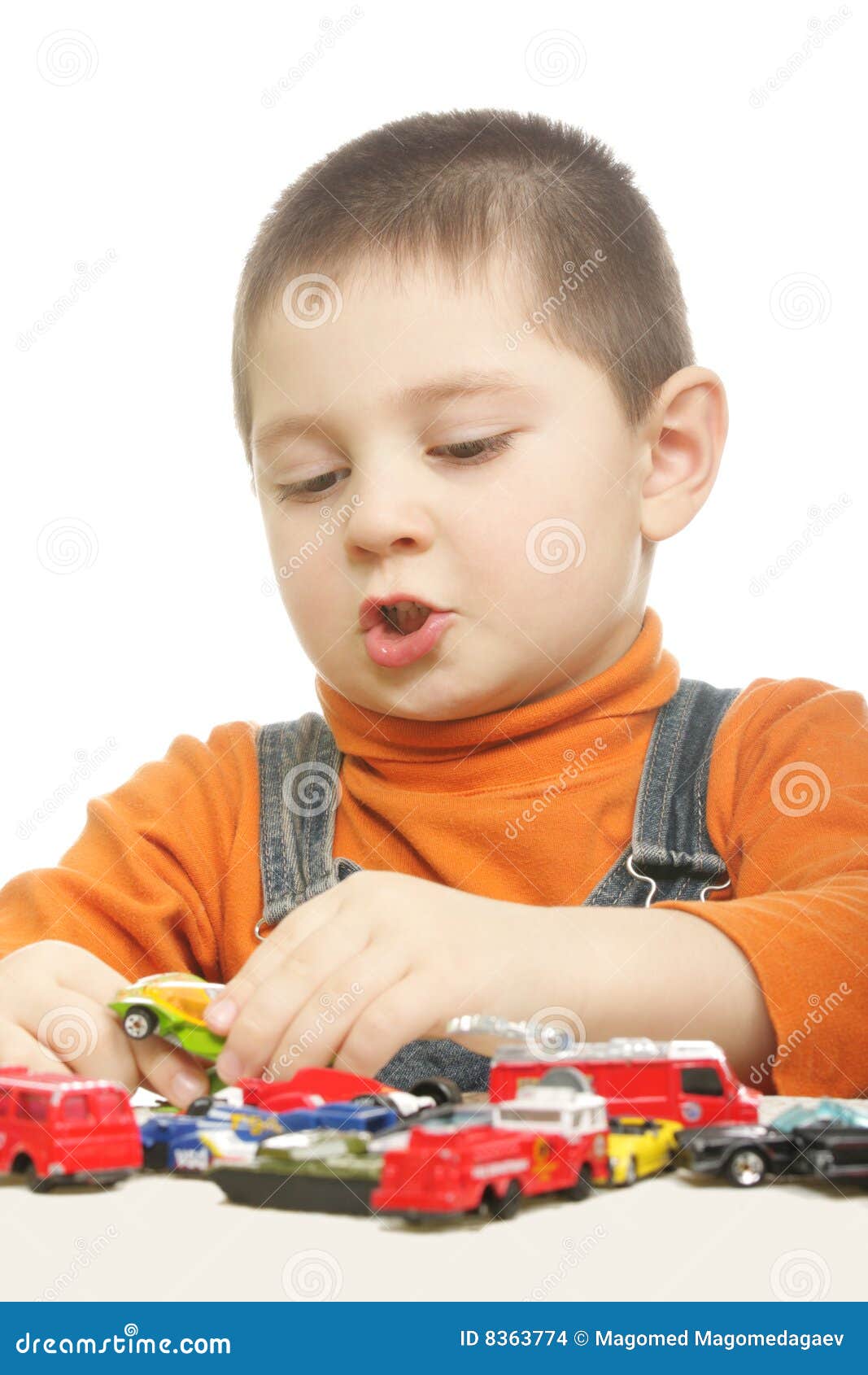 Playing with cars stock photo. Image of white, child, caucasian - 8363774