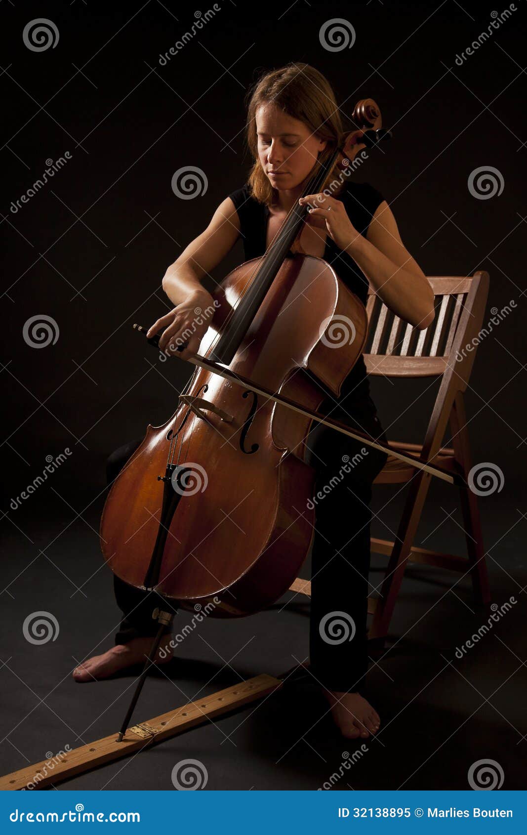 Playing cello stock image. Image of black, playing, musical - 32138895