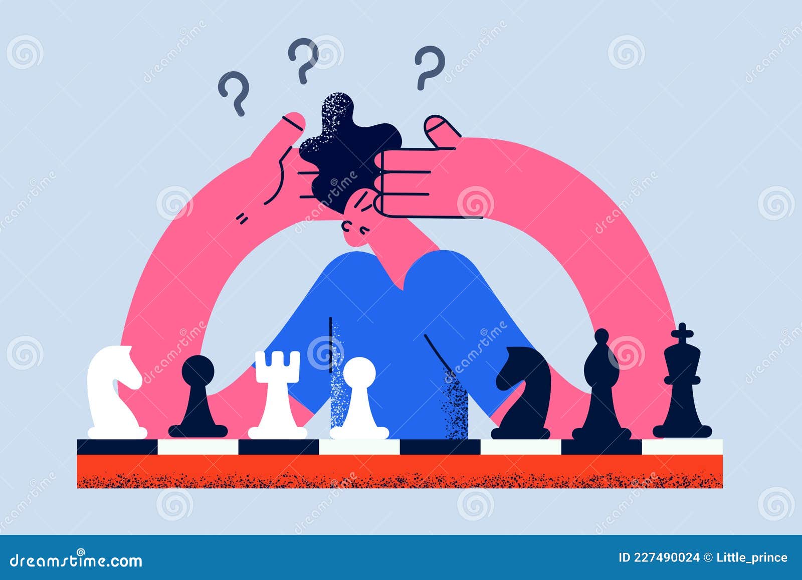 Playing Chess and Brain Activity Concept Stock Vector - Illustration of ...