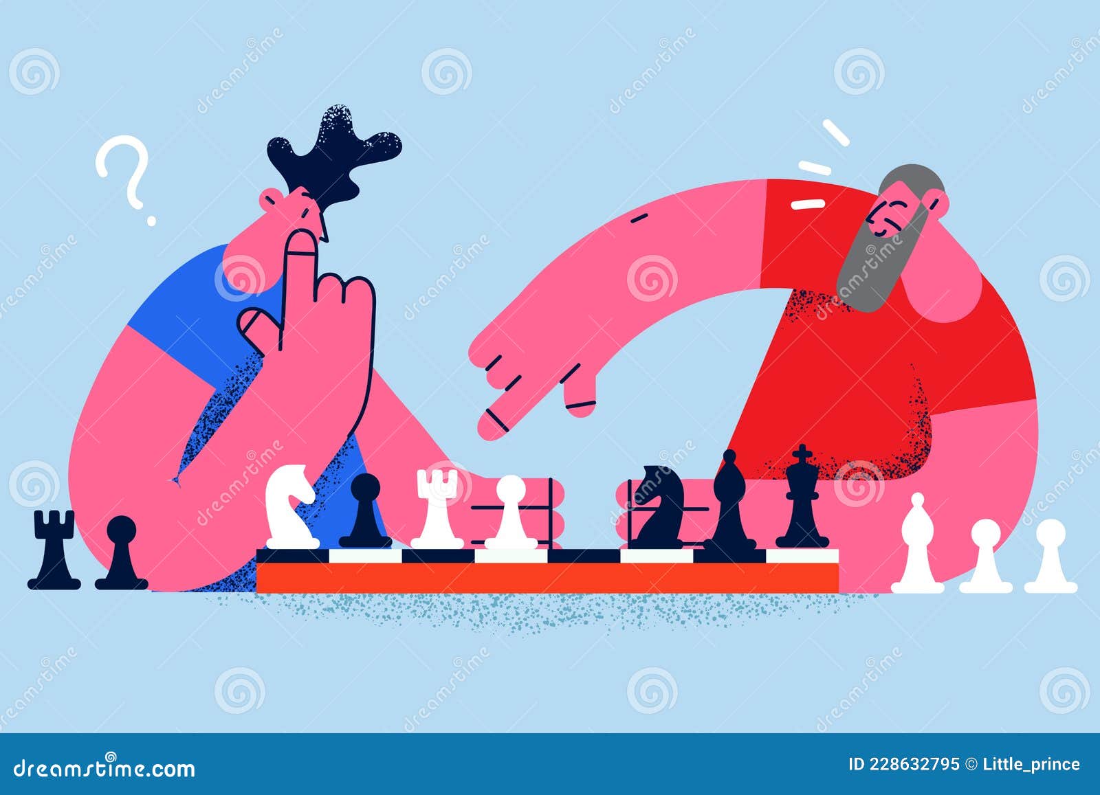 Playing Chess and Contest Concept Stock Vector - Illustration of hobby ...