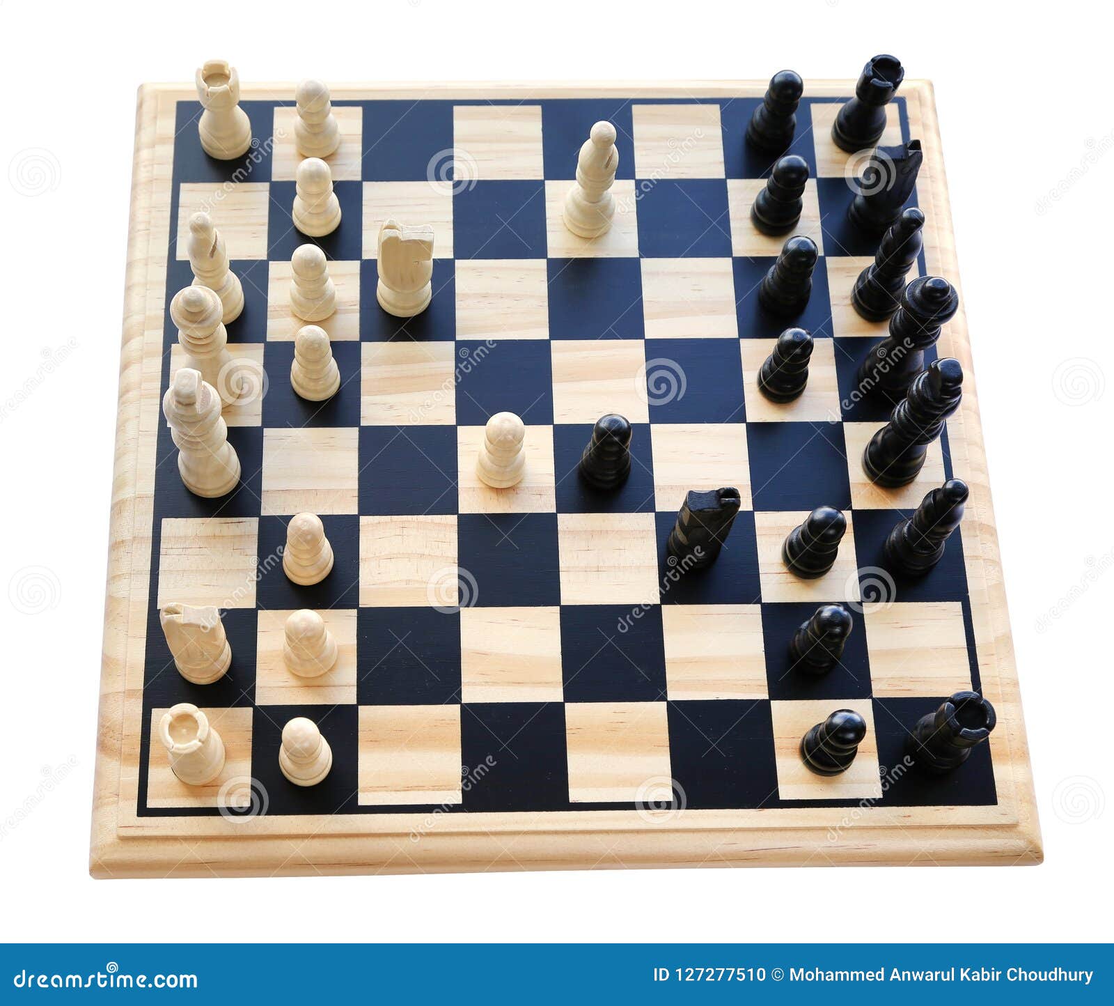 Playing Chess with Different Pieces in Board Stock Photo - Image of ...