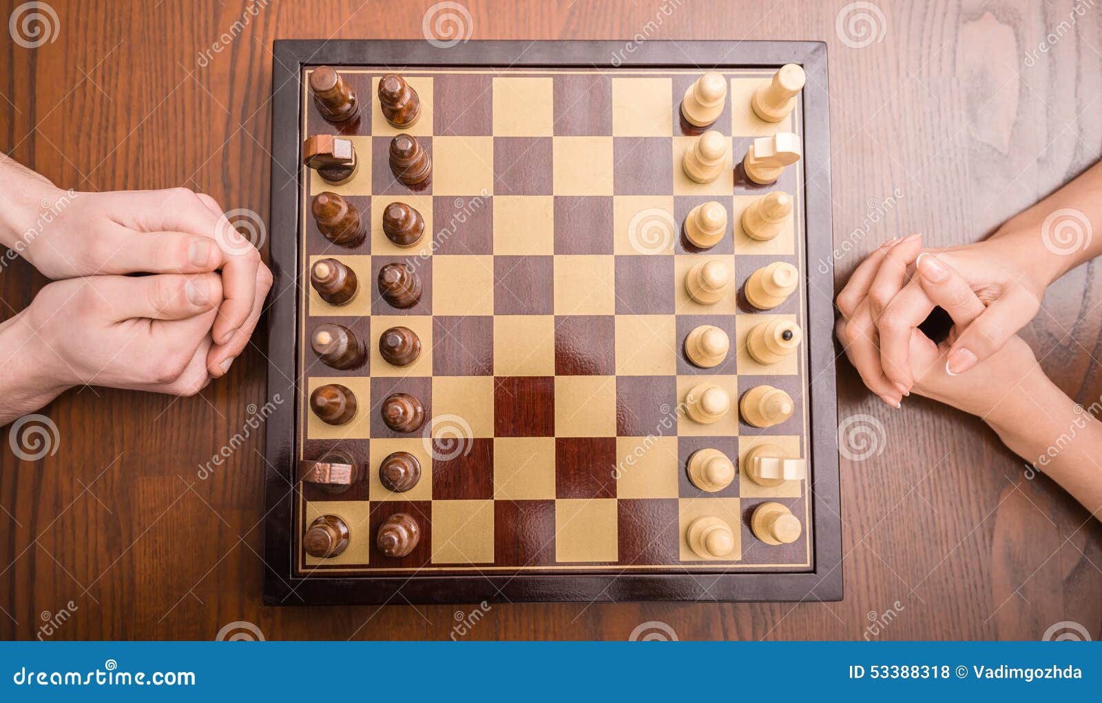 Two People Playing Chess