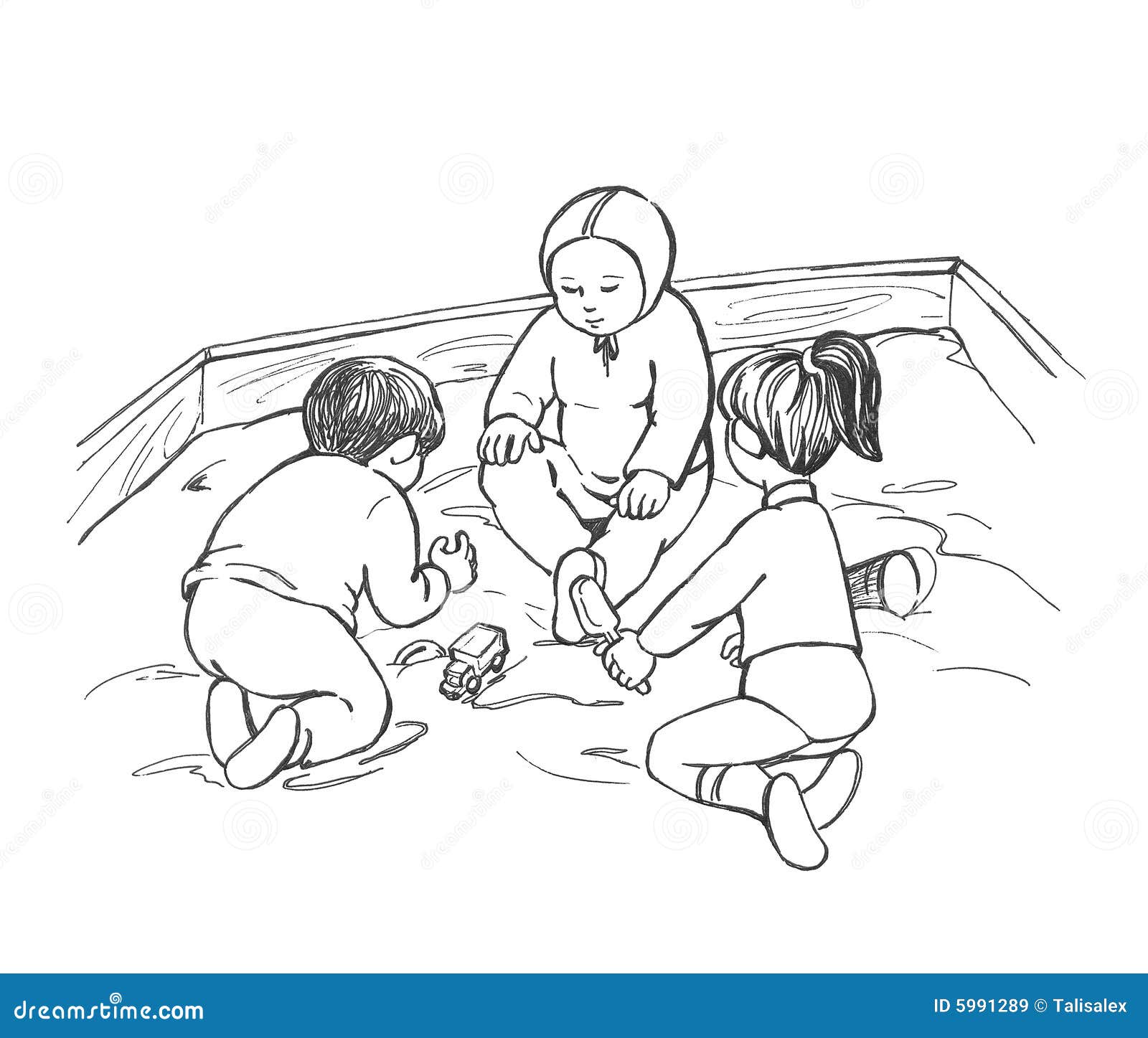 Playing children stock illustration. Illustration of sketch - 5991289