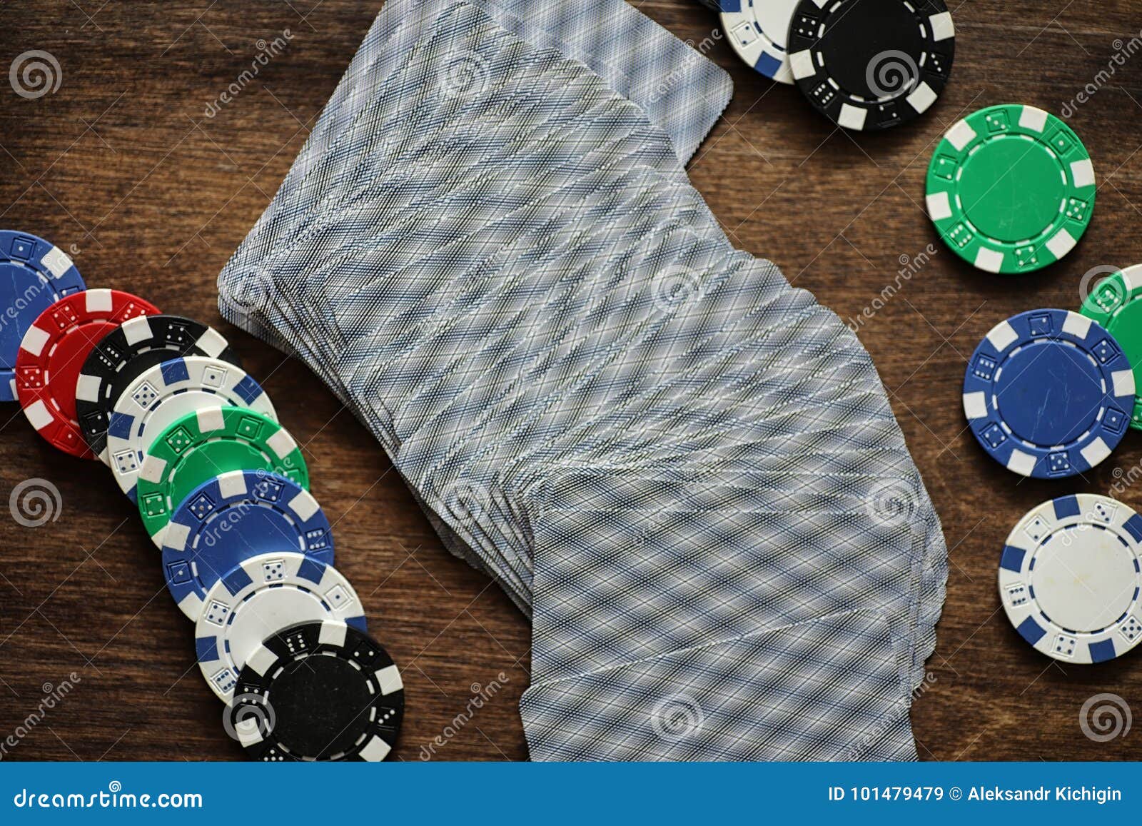 Playing Chips and a Deck of Cards Stock Image - Image of casino ...