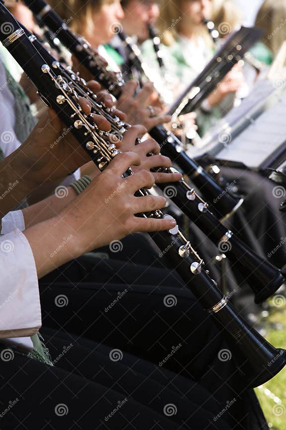 Playing the clarinet stock photo. Image of melody, notes - 1241908