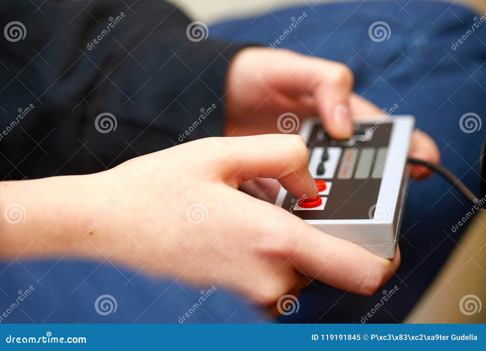 Playing an Old Gaming Console Stock Image - Image of game, play: 119191845