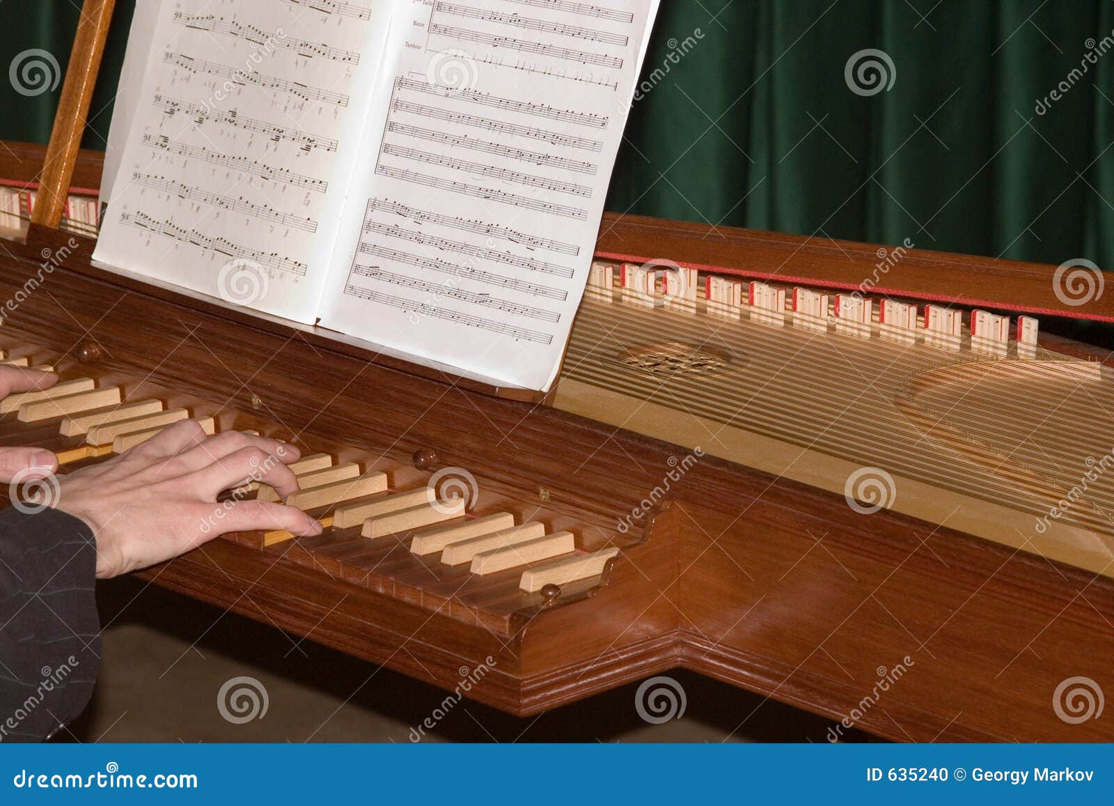 Playing the clavecin stock photo. Image of sight, classic - 635240