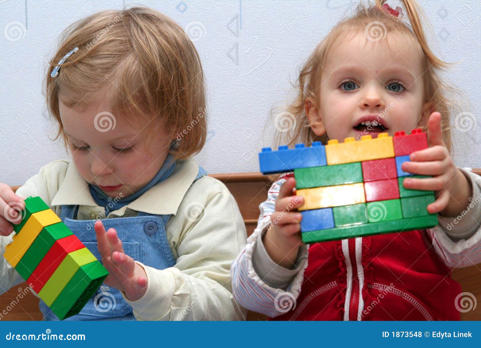 Playing with cube blocks stock photo. Image of game, kindergarten - 1873548