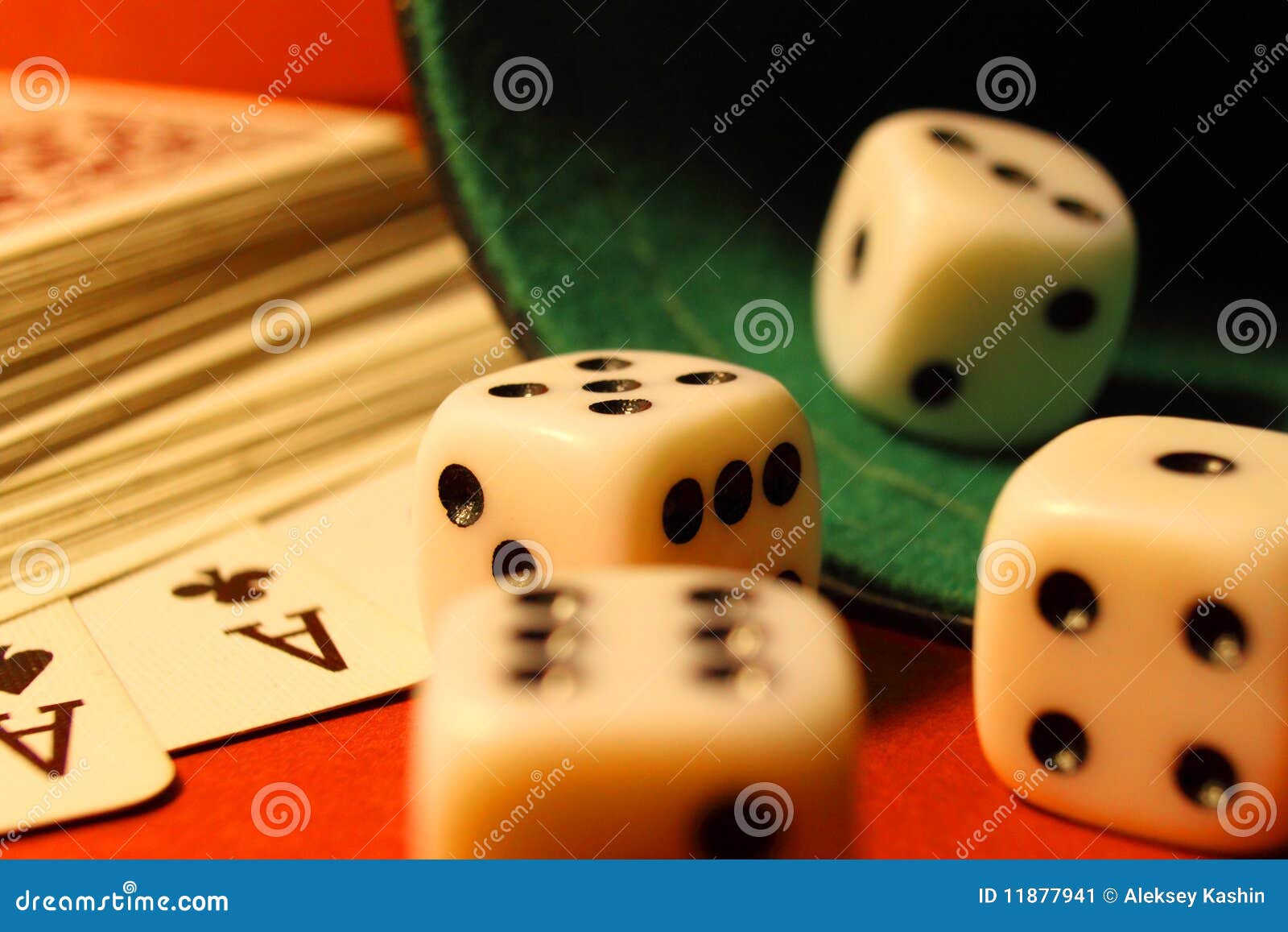 Playing cubes and cards stock image. Image of arranging - 11877941