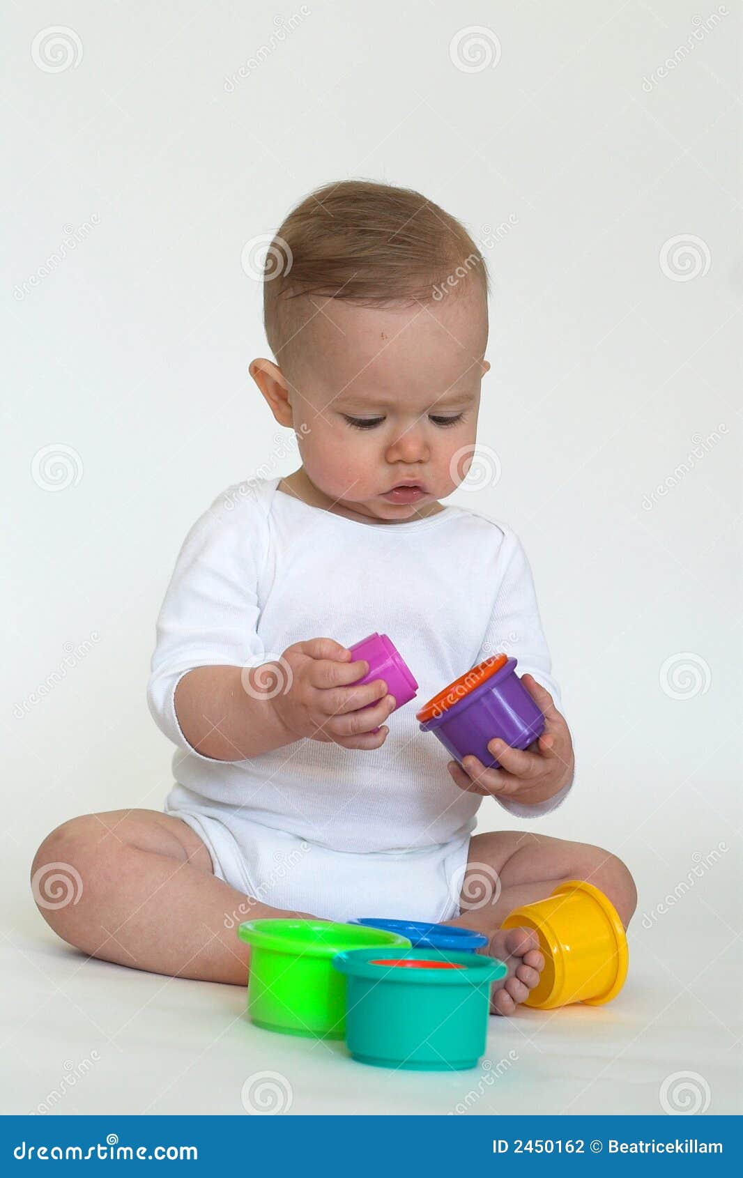 Playing with Cups stock photo. Image of pure, baby, innocent - 2450162
