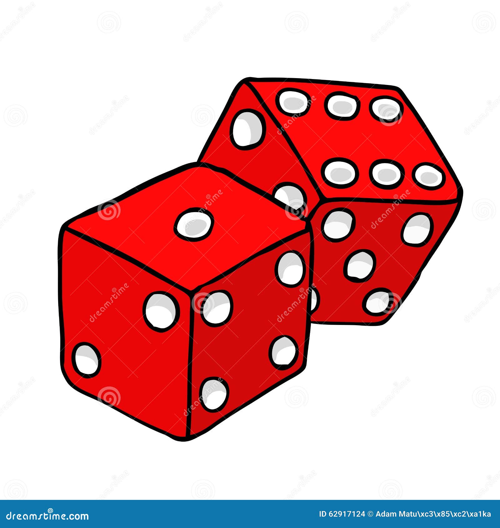 Playing Dice Vector Illustration | CartoonDealer.com #62917124