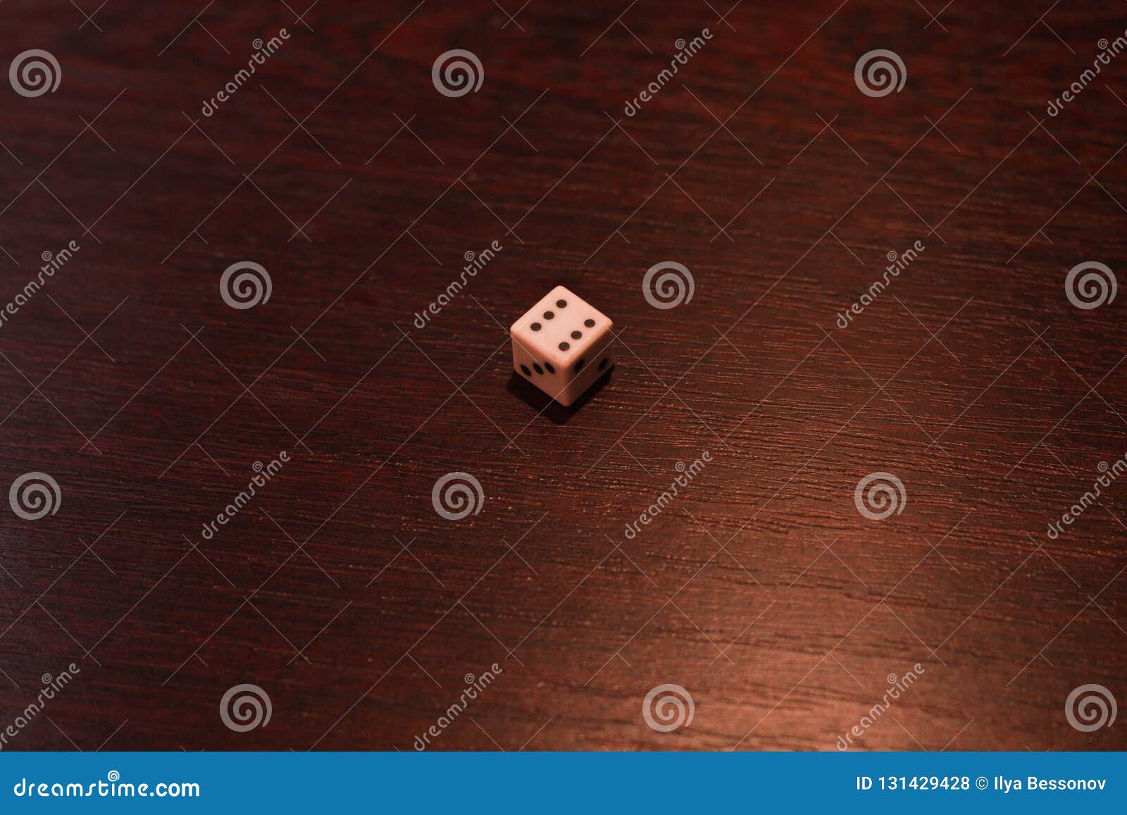 Playing Dice on a Table with Backlight Stock Photo - Image of space ...