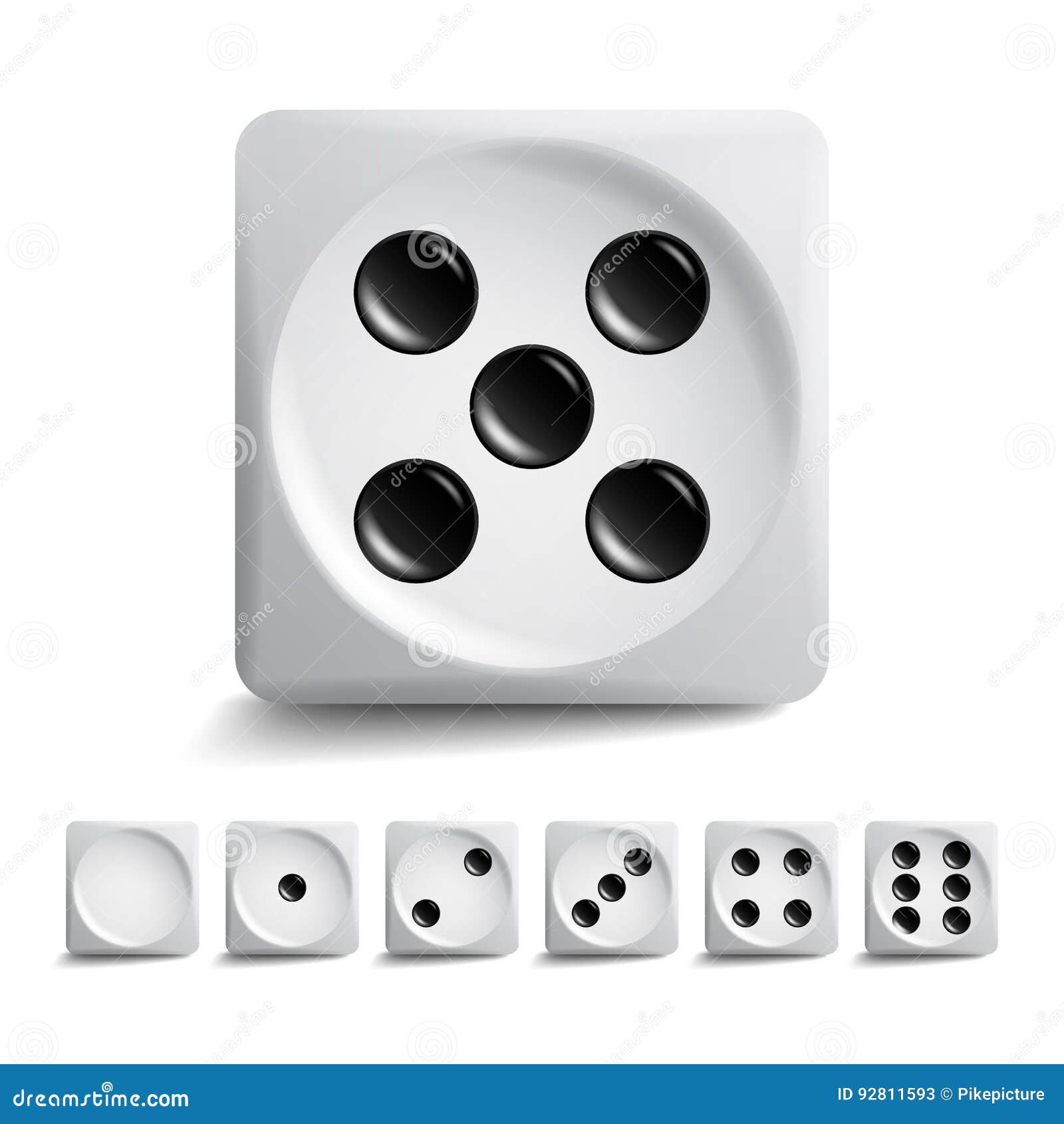Playing Dice Vector Set. Different Variants Game Cubes Isolated ... Playing Dice Vector Set. Different Variants Game Cubes Isolated ...