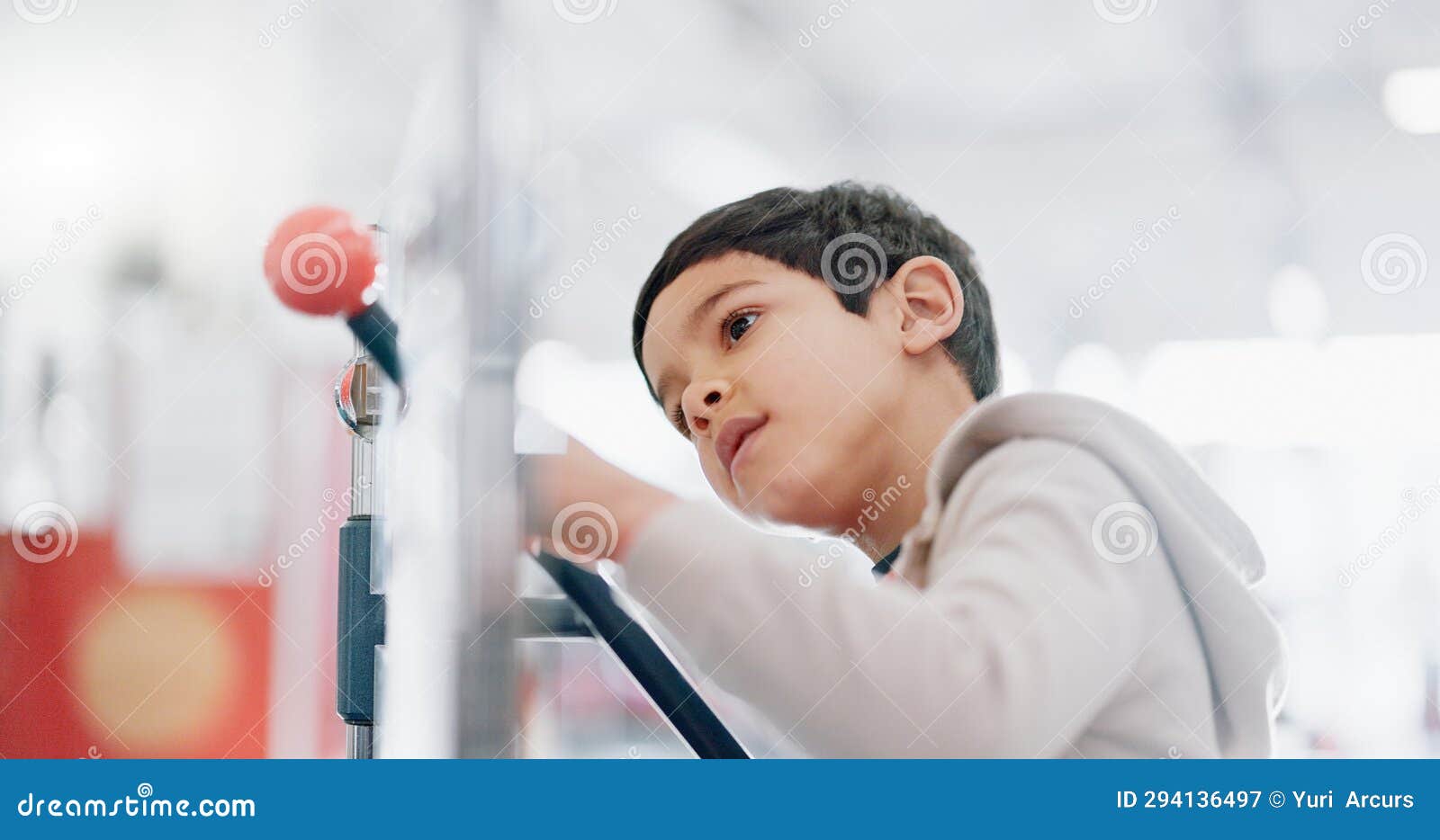 Playing, Education and a Child in a Lab for Science, Atom Research and ...